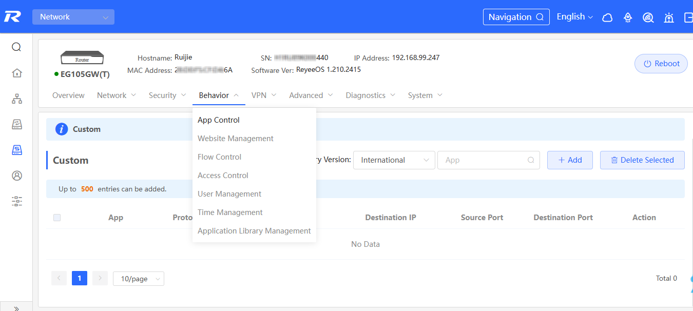 Citraweb.com : [Ruijie Reyee seri EG] Blokir Situs dan Aplikasi dengan Ruijie Reyee